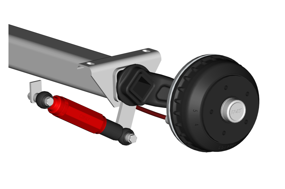 AL-KO Caravan Shock Absorber Red, 2000kg - Moutere Caravans