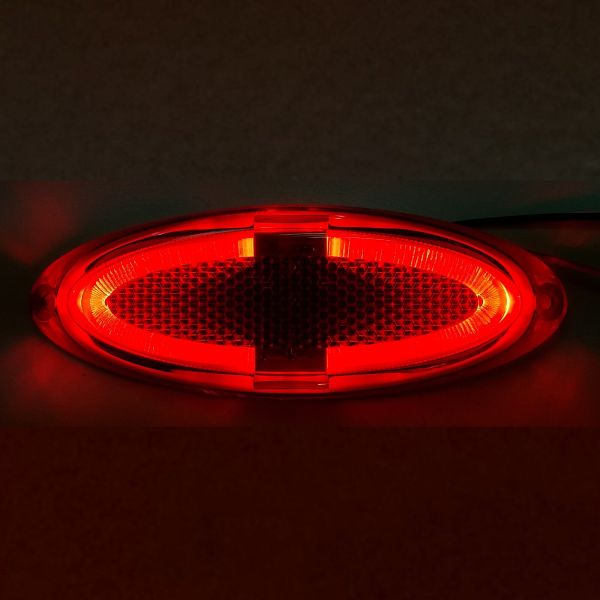 Dimatec Red Oval LED Marker Light 12V - Moutere Caravans
